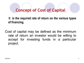 Cost of capital | PPT