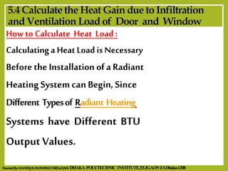 Chapter 5 (Understand the external heat load for cooling load ...