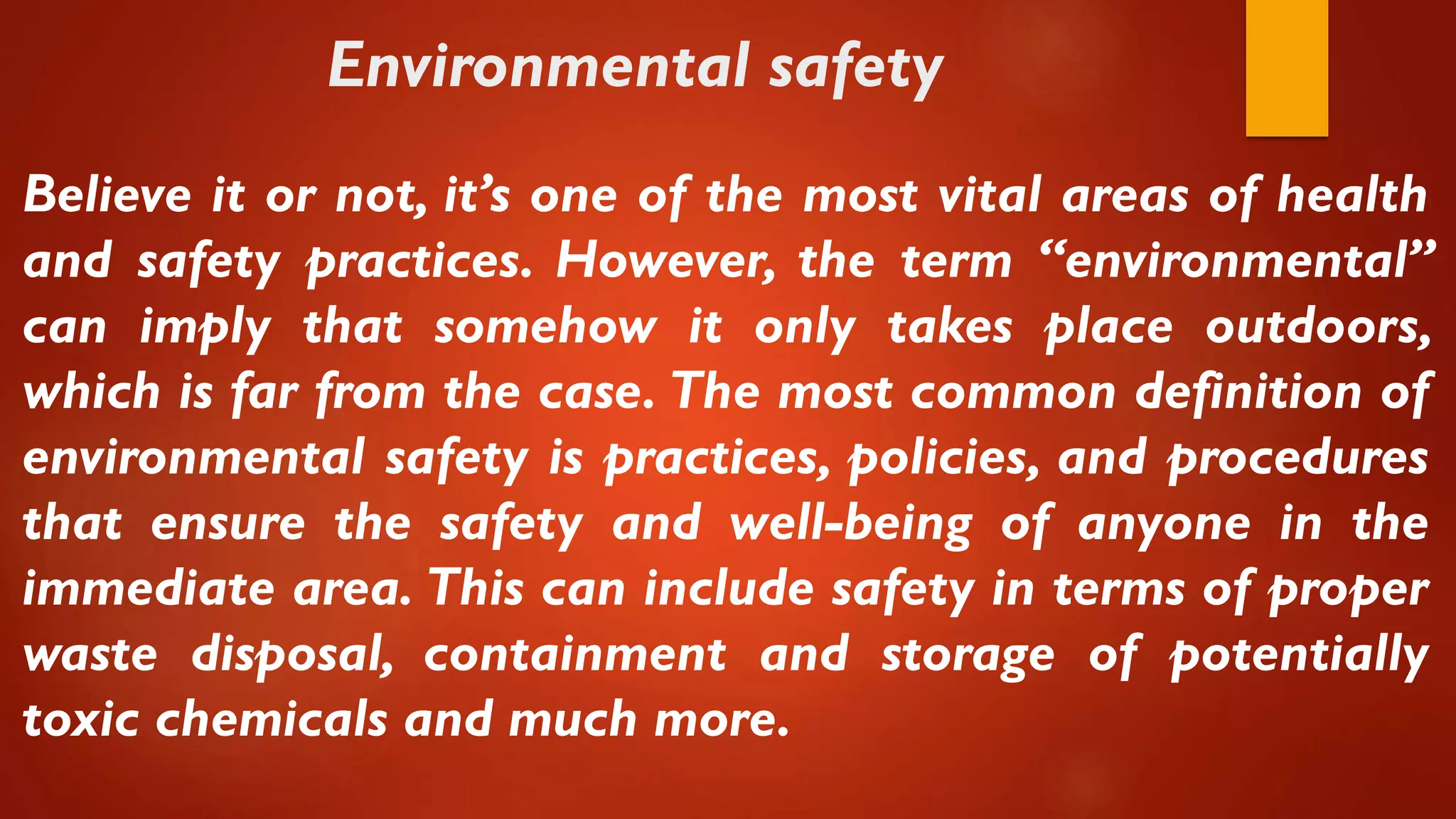 Chapter 5 Environmental Safety, Security and Compliances(FASS) | PDF