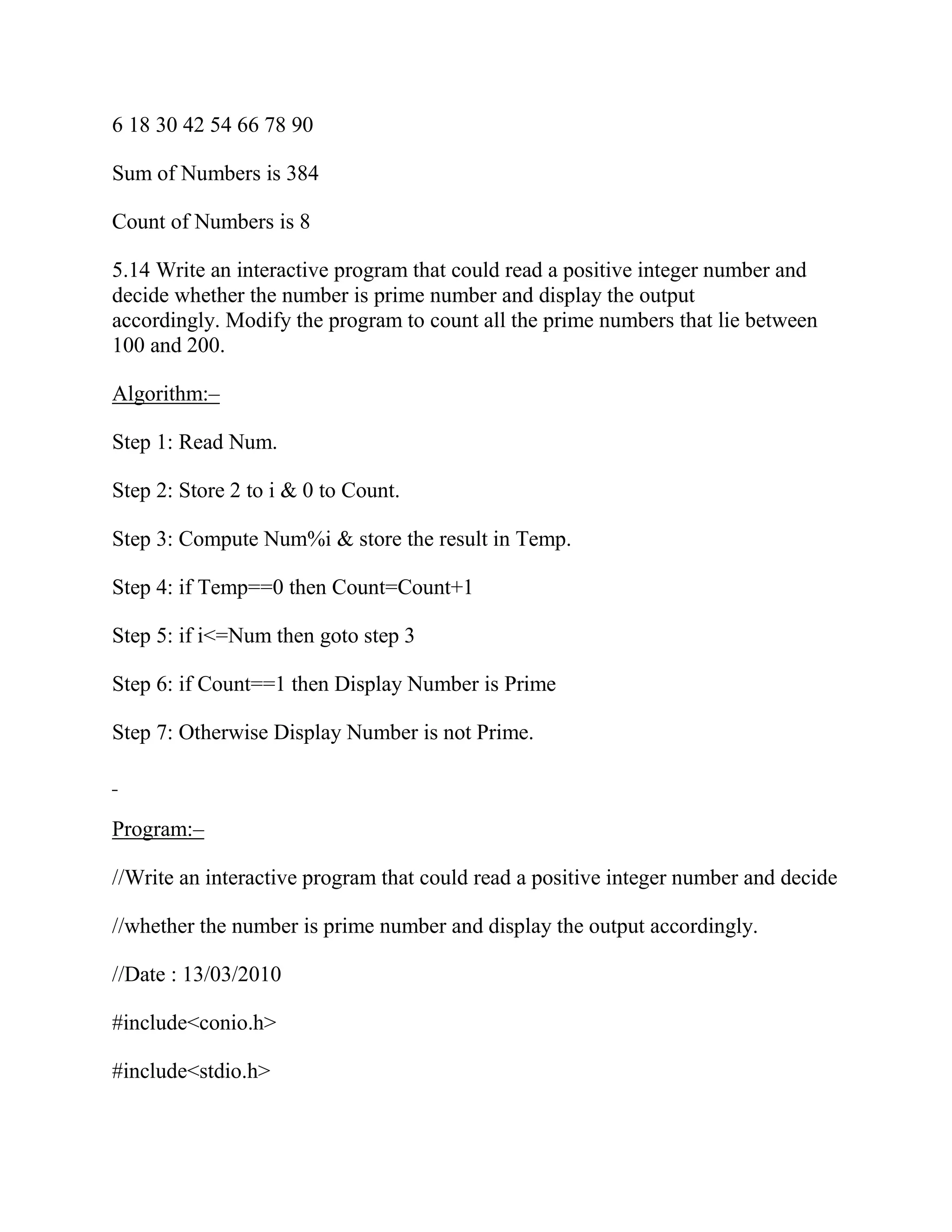 Chapter 5 exercises Balagurusamy Programming ANSI in c | PDF