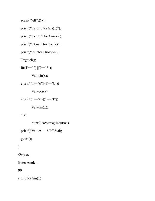 Chapter 5 exercises Balagurusamy Programming ANSI in c | PDF