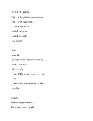 Chapter 5 exercises Balagurusamy Programming ANSI in c | PDF