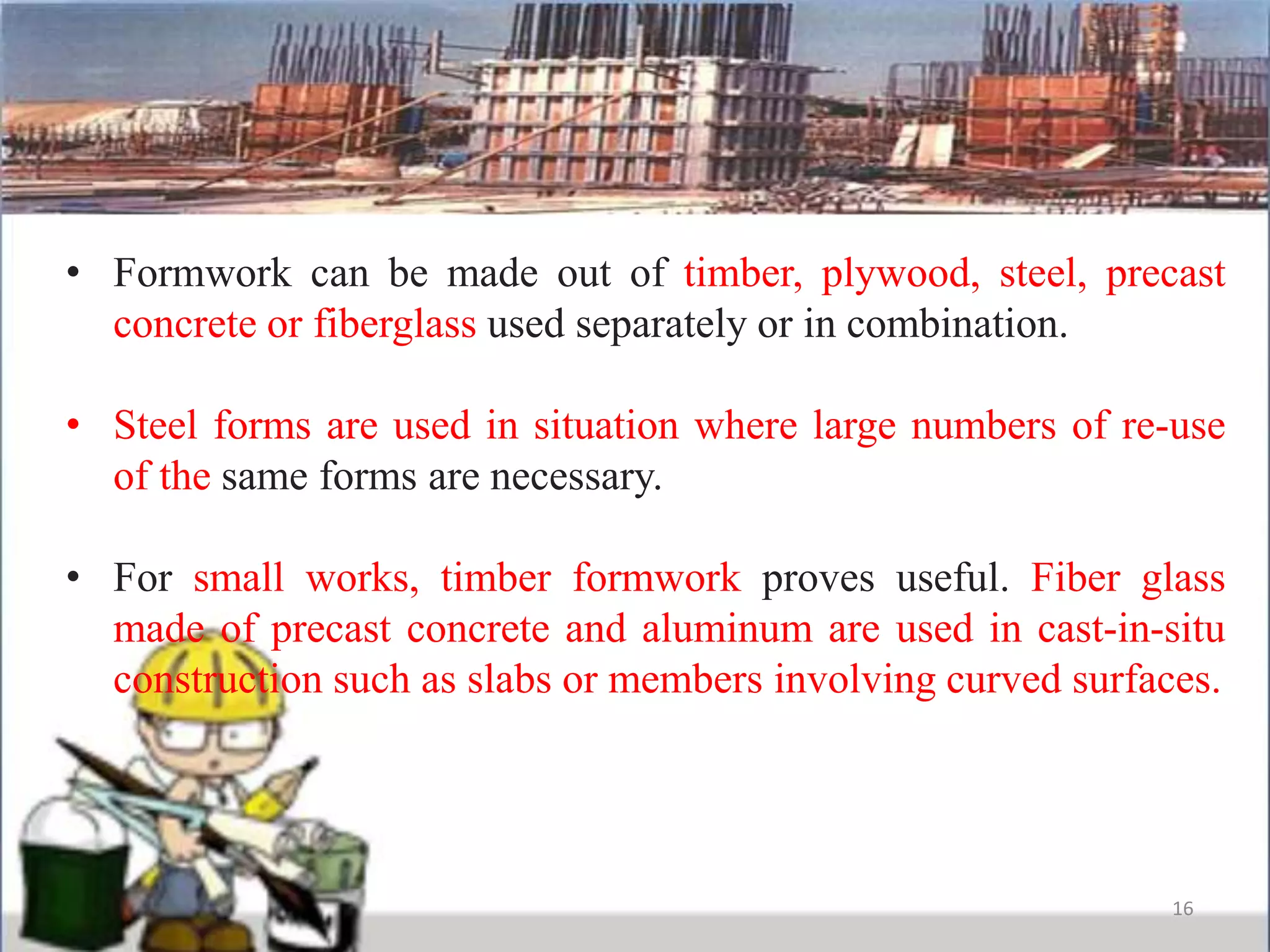 Chapter 5 formwork | PPTX