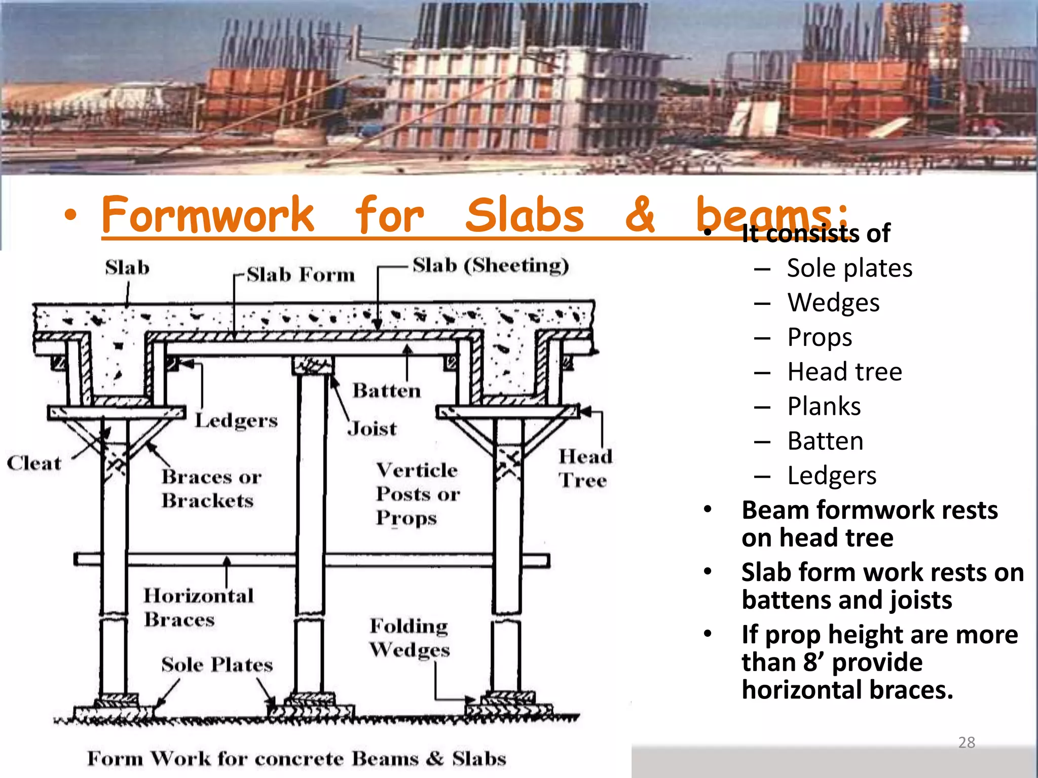 Chapter 5 formwork | PPTX