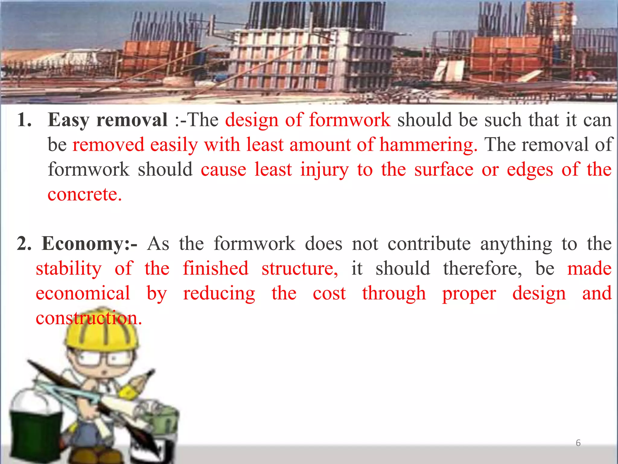Chapter 5 formwork | PPTX