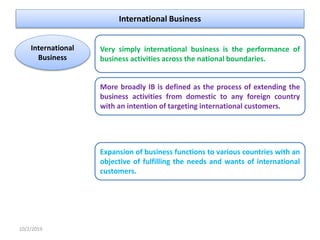International Business | PPTX | Large Business | Business