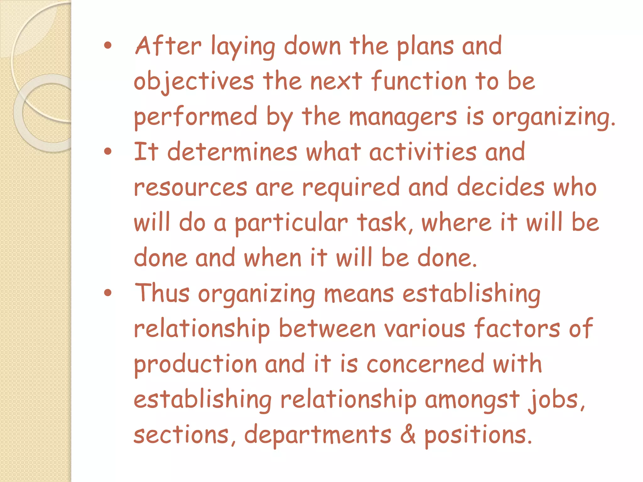 Chapter 5 Organising | PPT