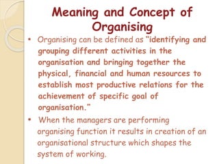 Chapter 5 Organising | PPT
