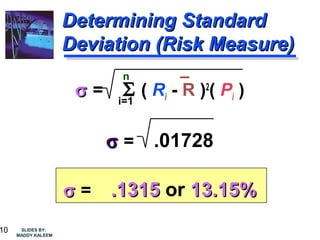 risk and return | PPT