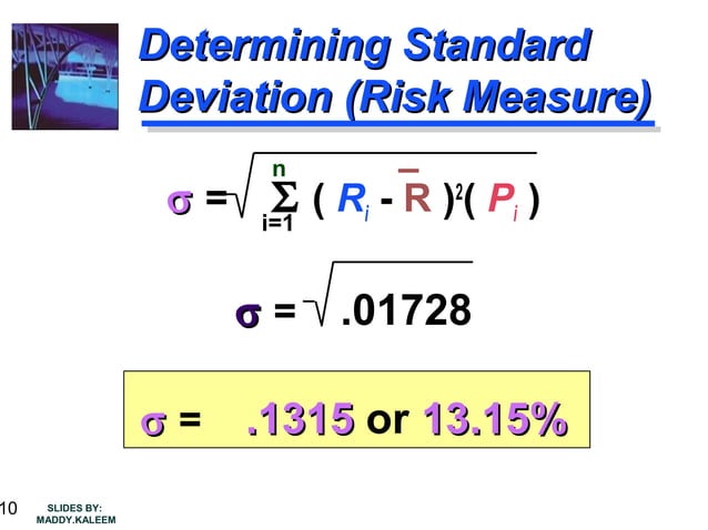 risk and return | PPT