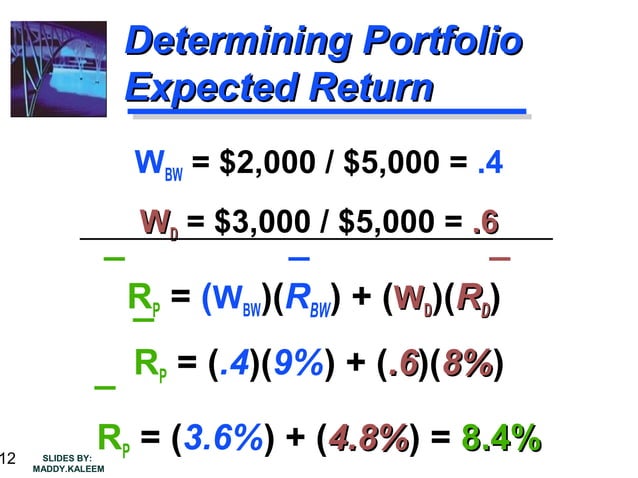 risk and return | PPT
