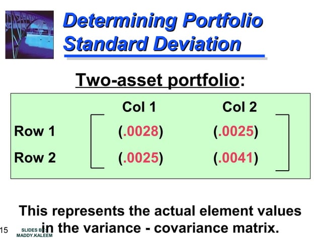 risk and return | PPT