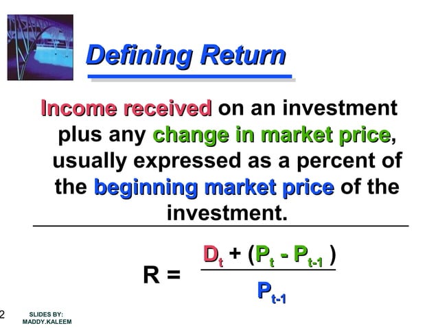 risk and return | PPT