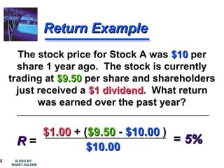 risk and return | PPT