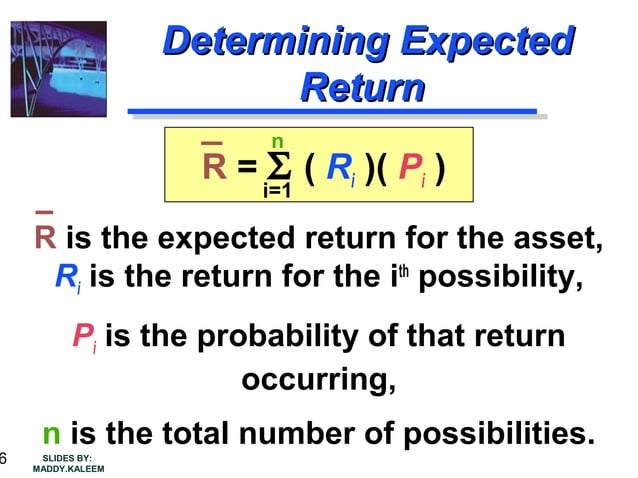 risk and return | PPT
