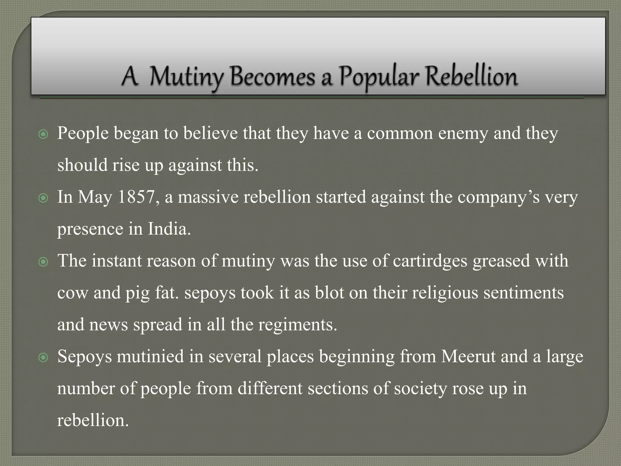 when people rebel 1857 and after | PPTX