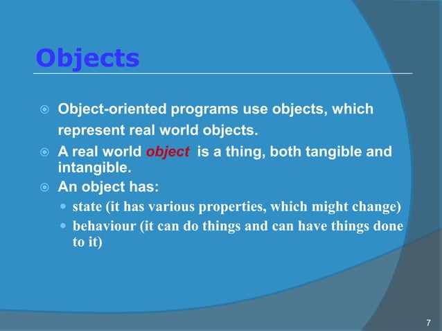 Class Object Intro Ppt