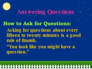 Asking and Answering Questions | PPT