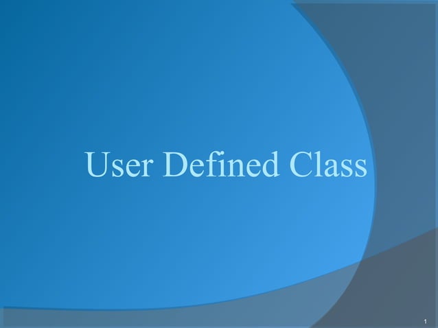 Class & Object - User Defined Method | PPT | Programming Languages ...