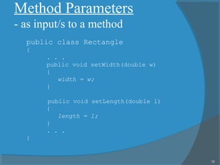 Class & Object - User Defined Method | PPT