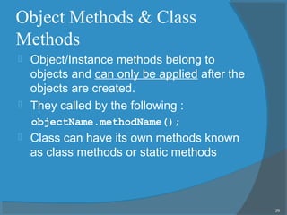 Class & Object - User Defined Method | PPT | Programming Languages | Computing