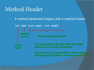 Class & Object - User Defined Method | PPT | Programming Languages | Computing