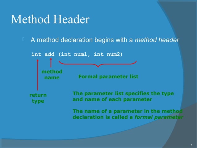 Class & Object - User Defined Method | PPT | Programming Languages ...