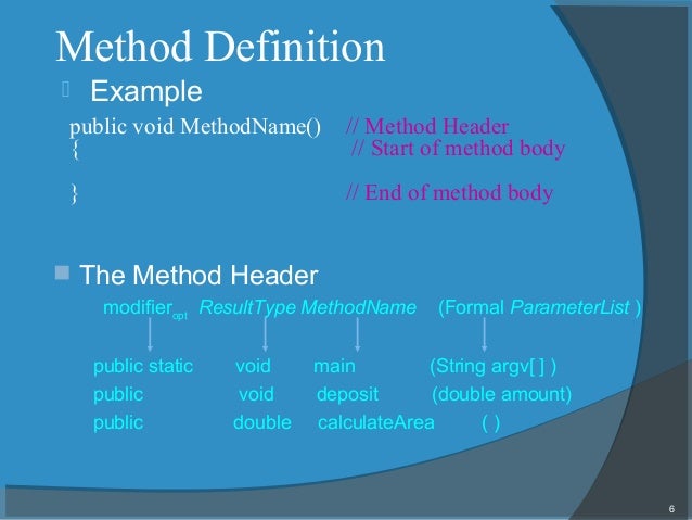 Class And Object User Defined Method