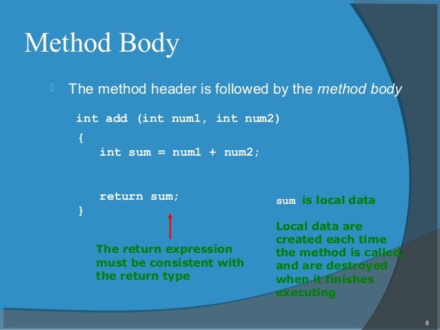 Class And Object User Defined Method