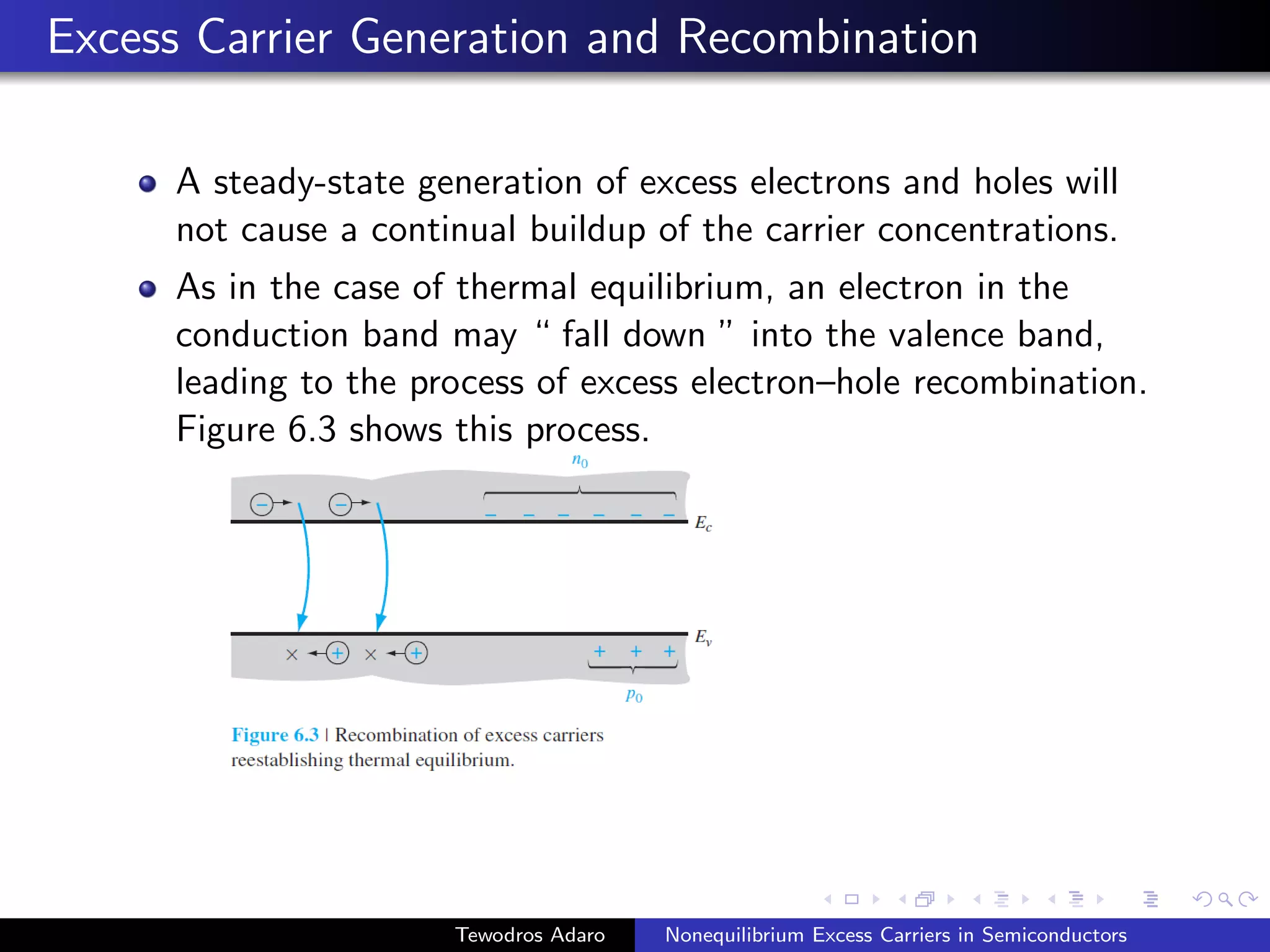 Nonequilibrium Excess Carriers in Semiconductors | PDF