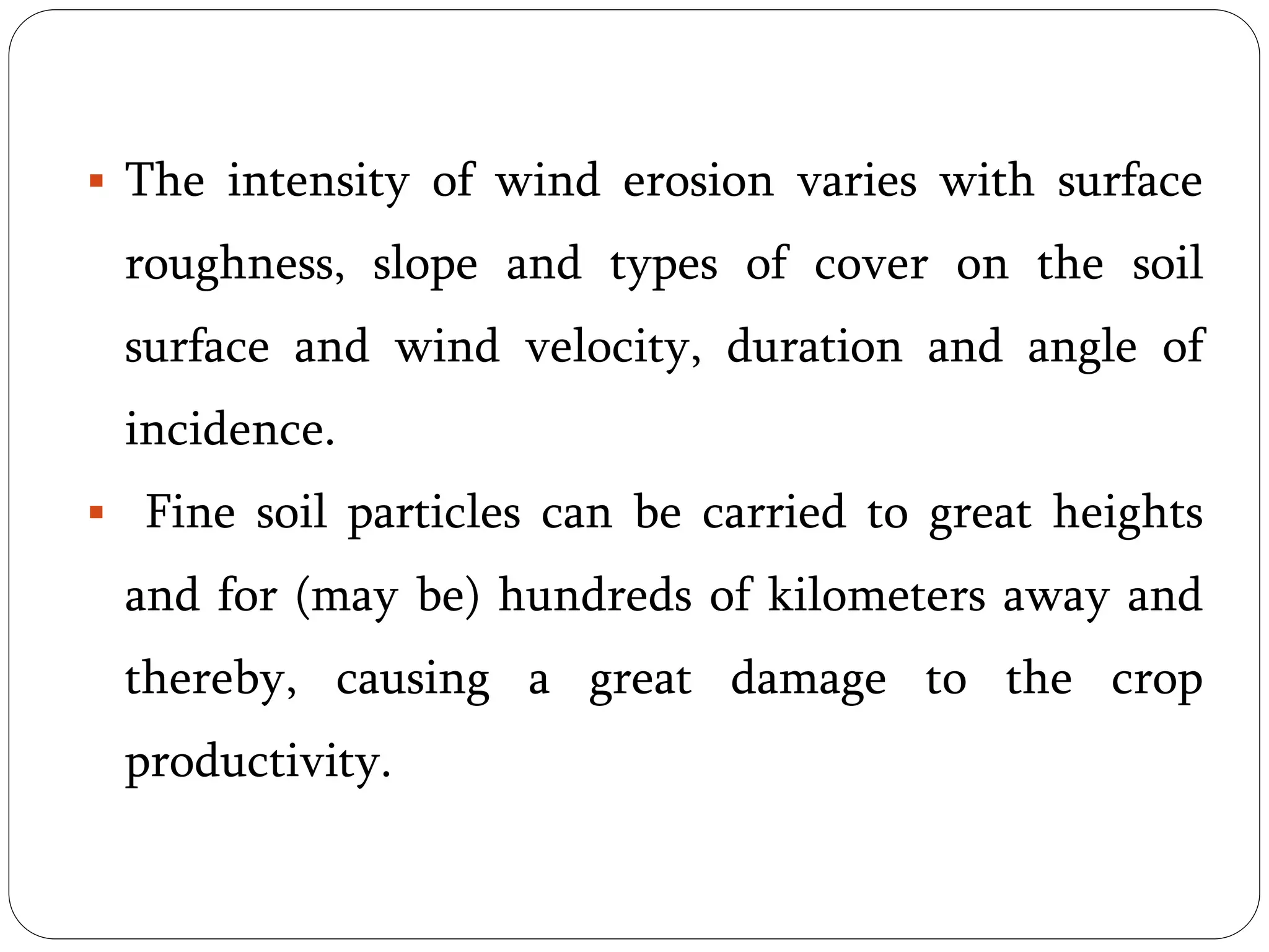 Wind erosion and it's control | PPTX