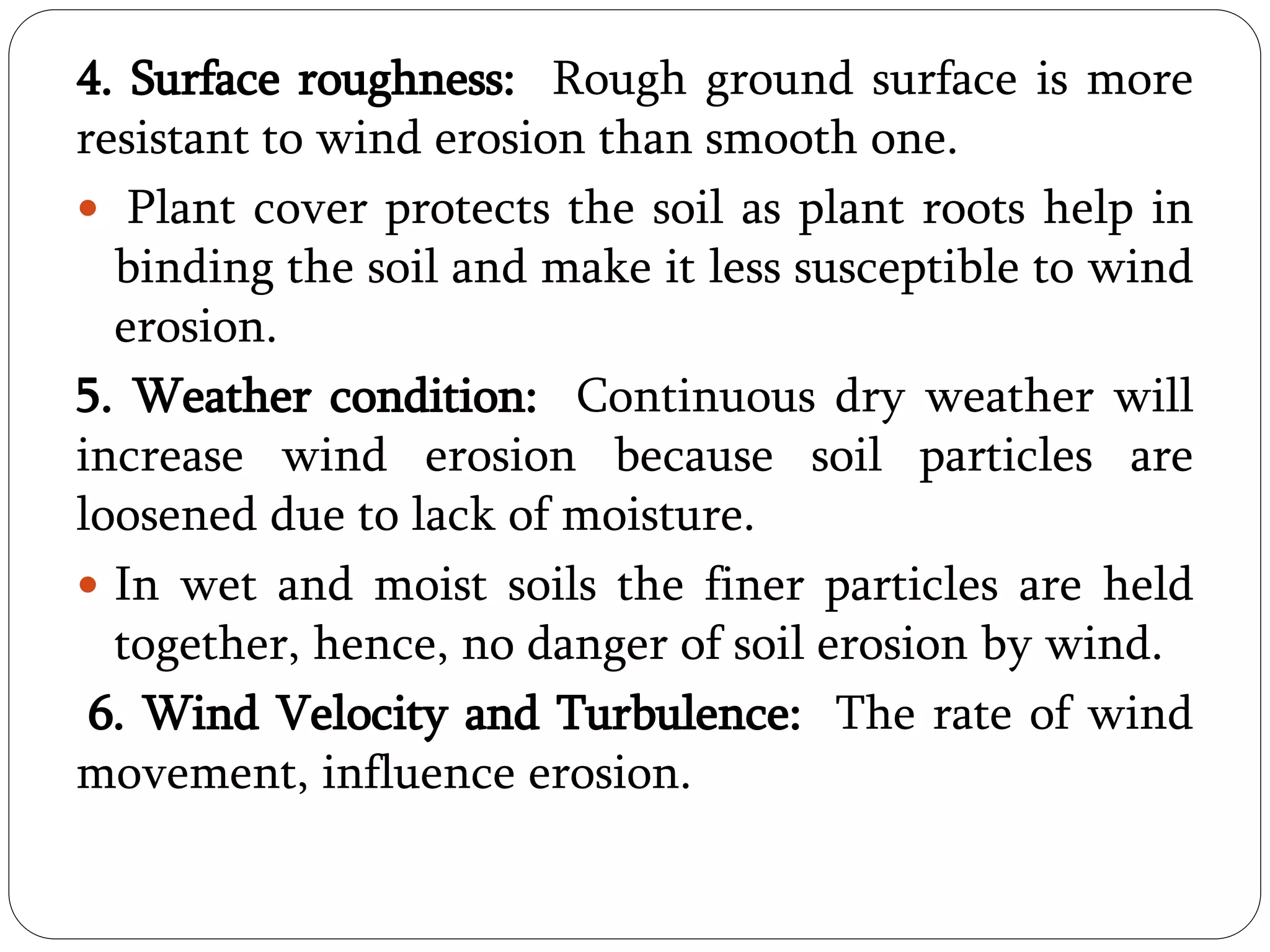 Wind erosion and it's control | PPTX
