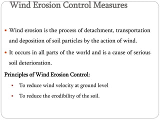 Wind erosion and it's control | PPTX