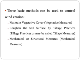 Wind erosion and it's control | PPTX