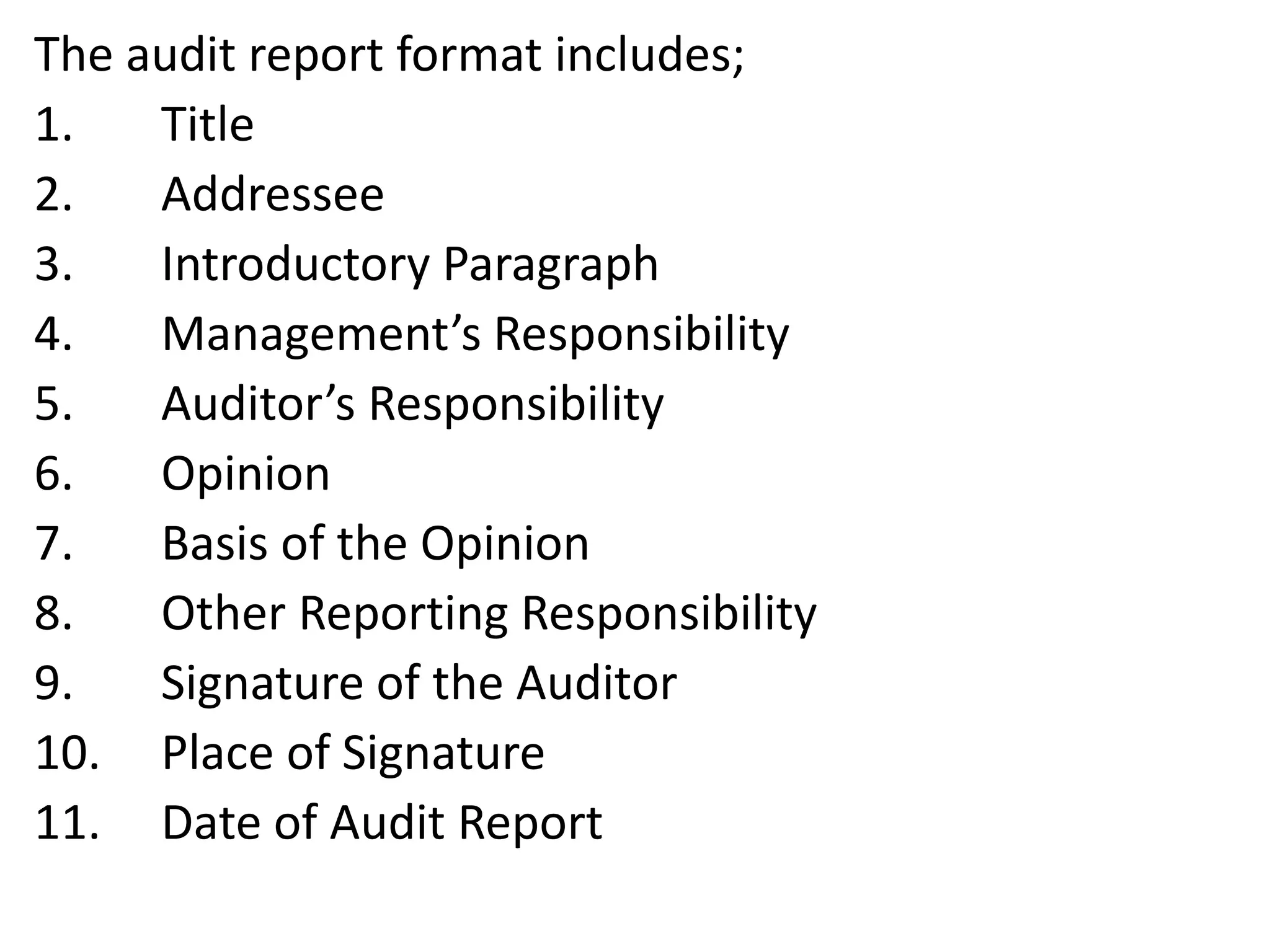 Chapter 6 -Audit report | PPTX