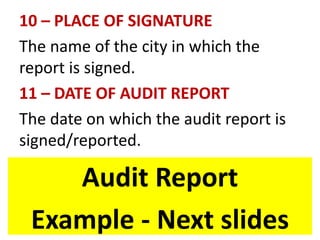 Chapter 6 -Audit report | PPTX
