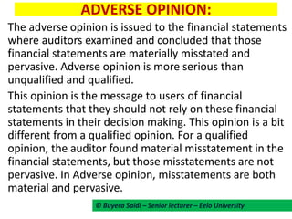 Chapter 6 -Audit report | PPTX