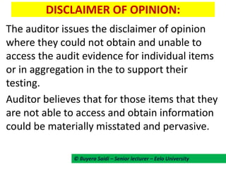 Chapter 6 -Audit report | PPTX