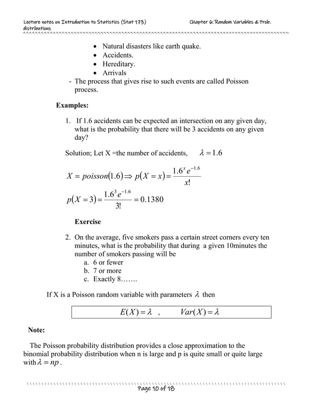 Chapter-6-Random Variables & Probability distributions-3.doc Chapter-6-Random Variables & Probability distributions-3.doc