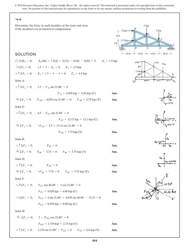 Chapter 6-structural-analysis-8th-edition-solution | PDF