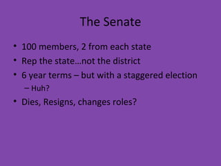 Chapter 6 – The Legislative Branch | PPT
