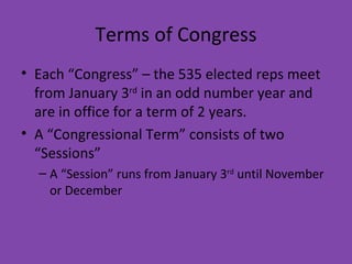 Chapter 6 – The Legislative Branch | PPT