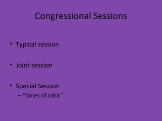 Chapter 6 – The Legislative Branch | PPT | Free Download