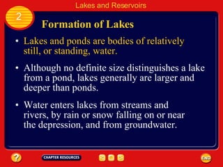 Chapter 6.2 - Lakes and Reservoirs | PPT