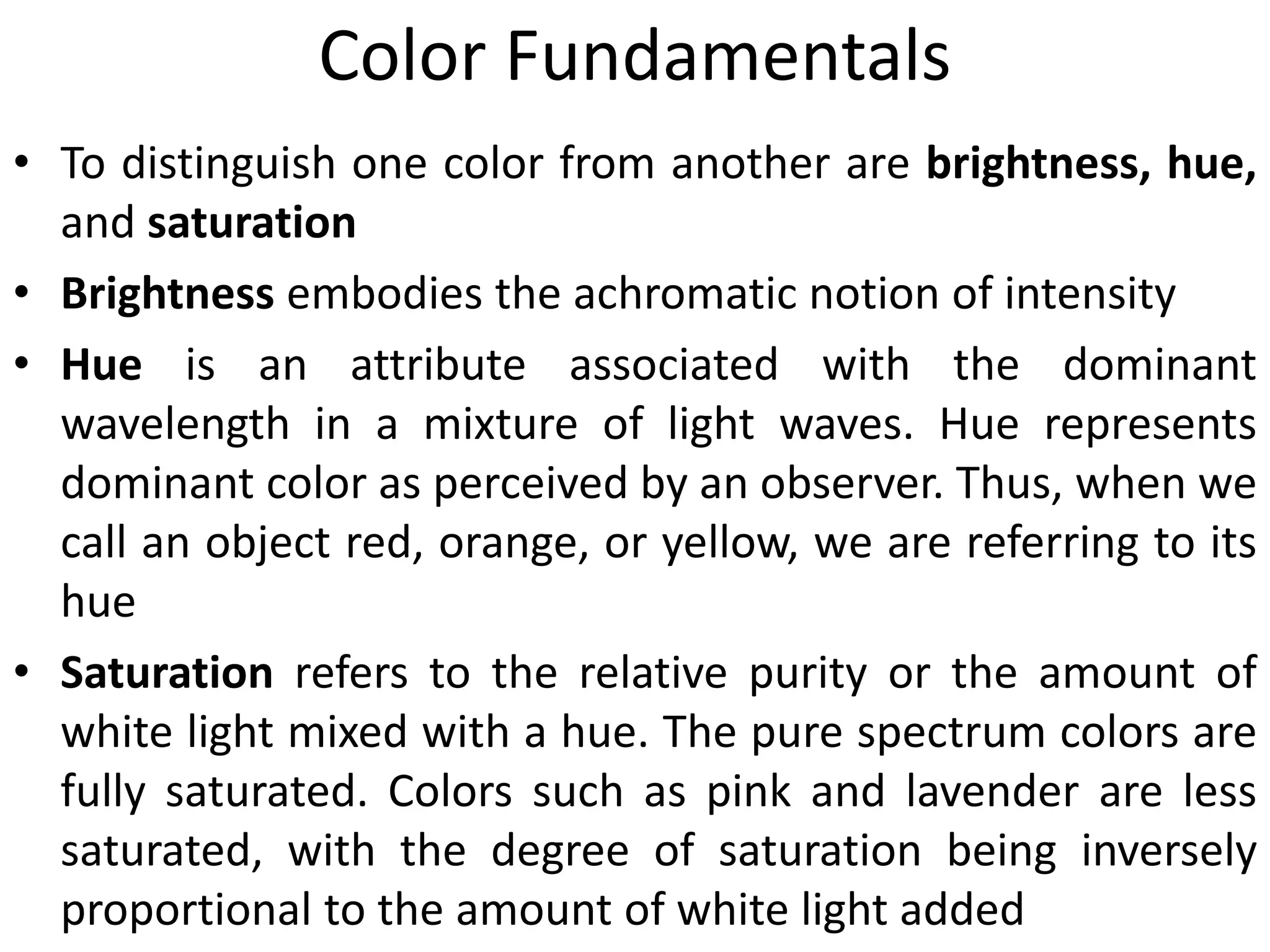 Chapter 6 color image processing | PPTX
