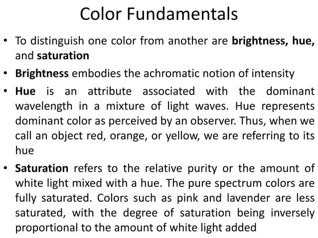 Chapter 6 color image processing | PPTX | Photo Editing Software ...