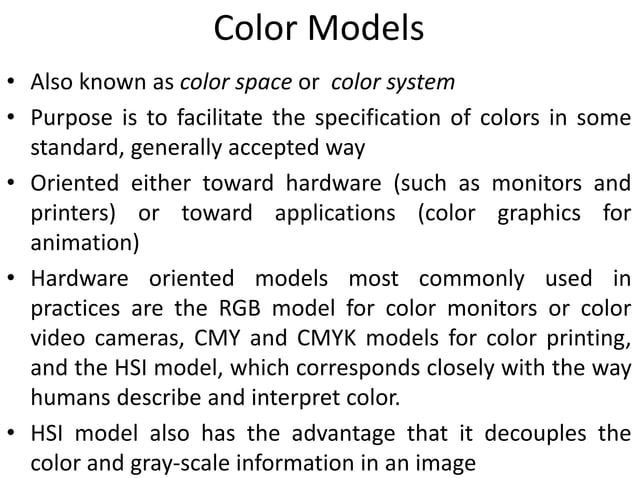 Chapter 6 color image processing | PPTX | Photo Editing Software | Computer Software and ...