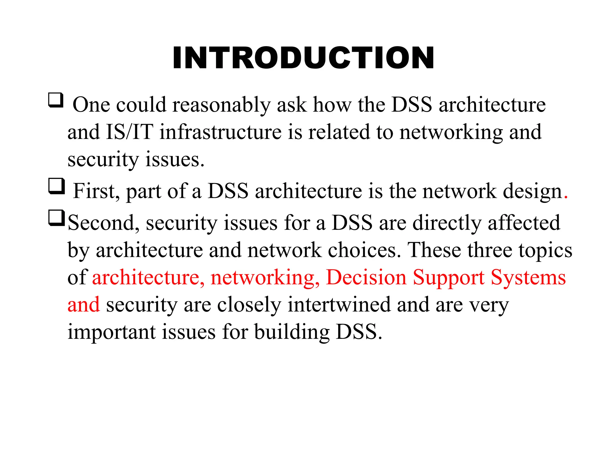 CHAPTER - 6 DSS.pptx Decision support system | PPTX | Operating Systems | Computer Software and ...