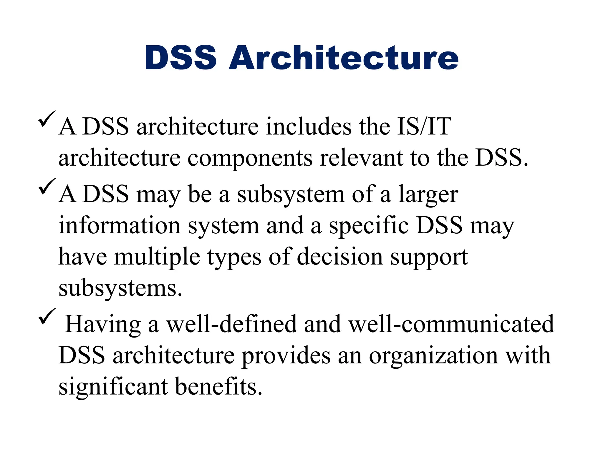 CHAPTER - 6 DSS.pptx Decision support system | PPTX | Operating Systems | Computer Software and ...