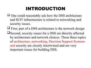 CHAPTER - 6 DSS.pptx Decision support system | PPTX